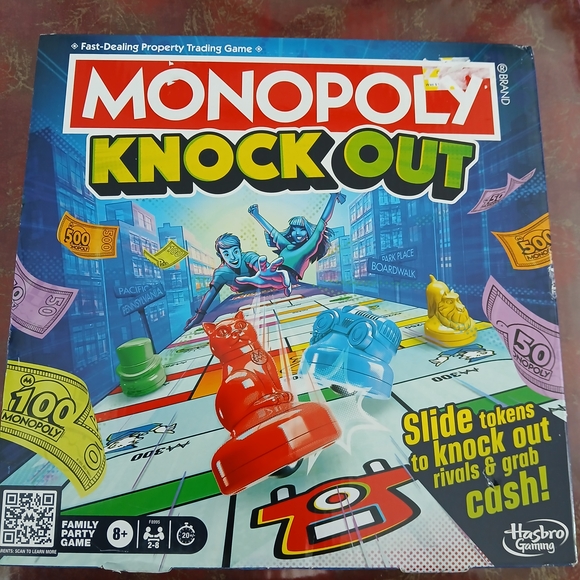 Hasbro | Toys | Hasbro Monopoly Knock Out Board Game Red Blue Yellow ...